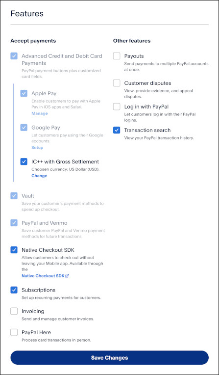 Setup Paypal Checkout